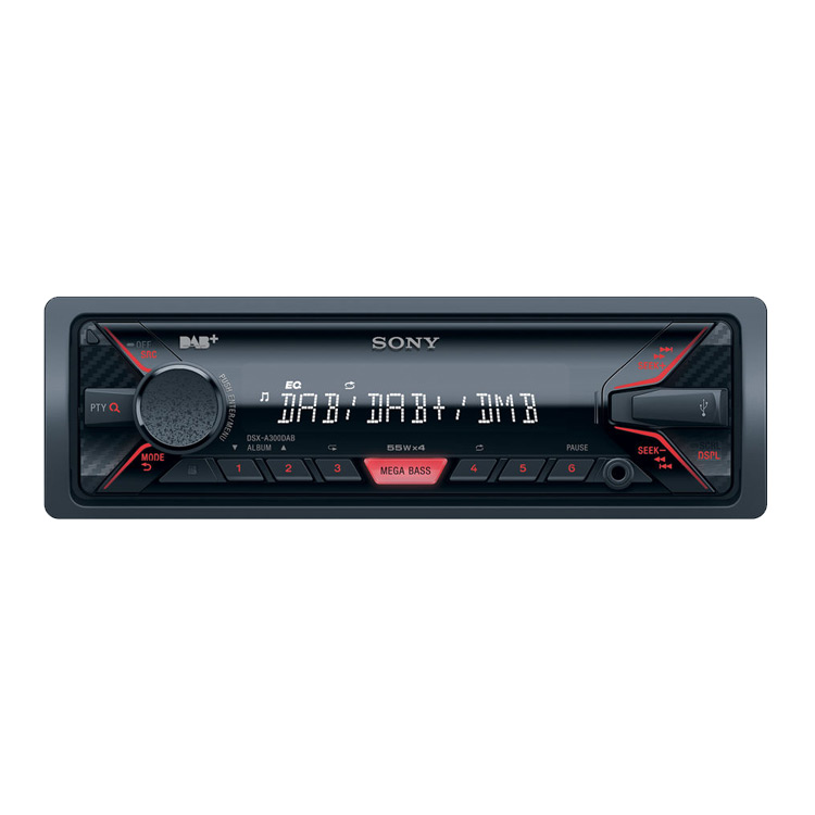 Autorádio SONY, 1DIN s USB, DAB tuner, DSXA300DKITEI.EUR | TSS GROUP