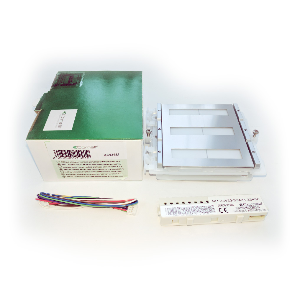 Comelit 33436M IKALL METAL modul se 6 tlačítky | TSS GROUP